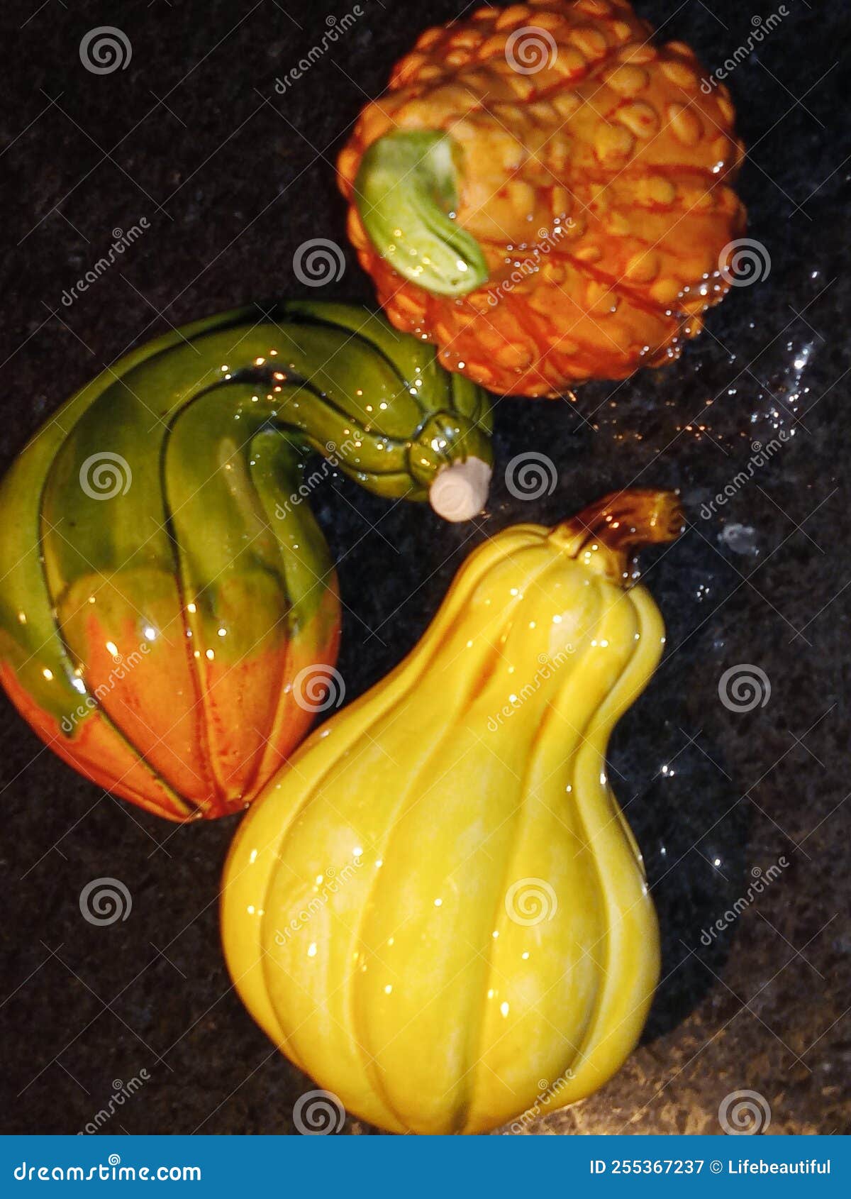 Ceramic gourds stock image. Image of ceramic, green - 255367237
