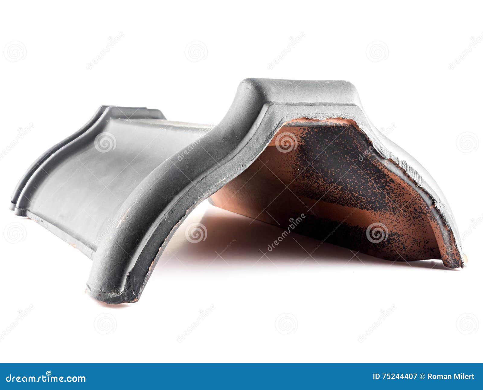 Ceramic grey ridgetile stock image. Image of architecture - 75244407