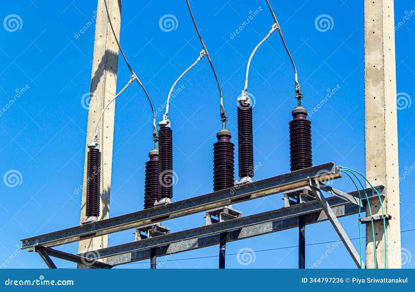 Insulators At An Electric Substation Stock Photography | CartoonDealer ...