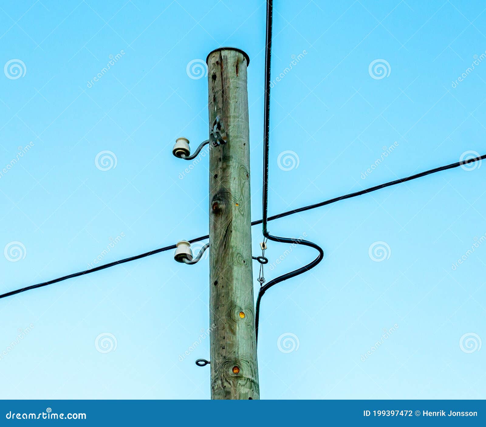 Ceramic Isolators on an Old Phone Mast Stock Photo - Image of energy ...