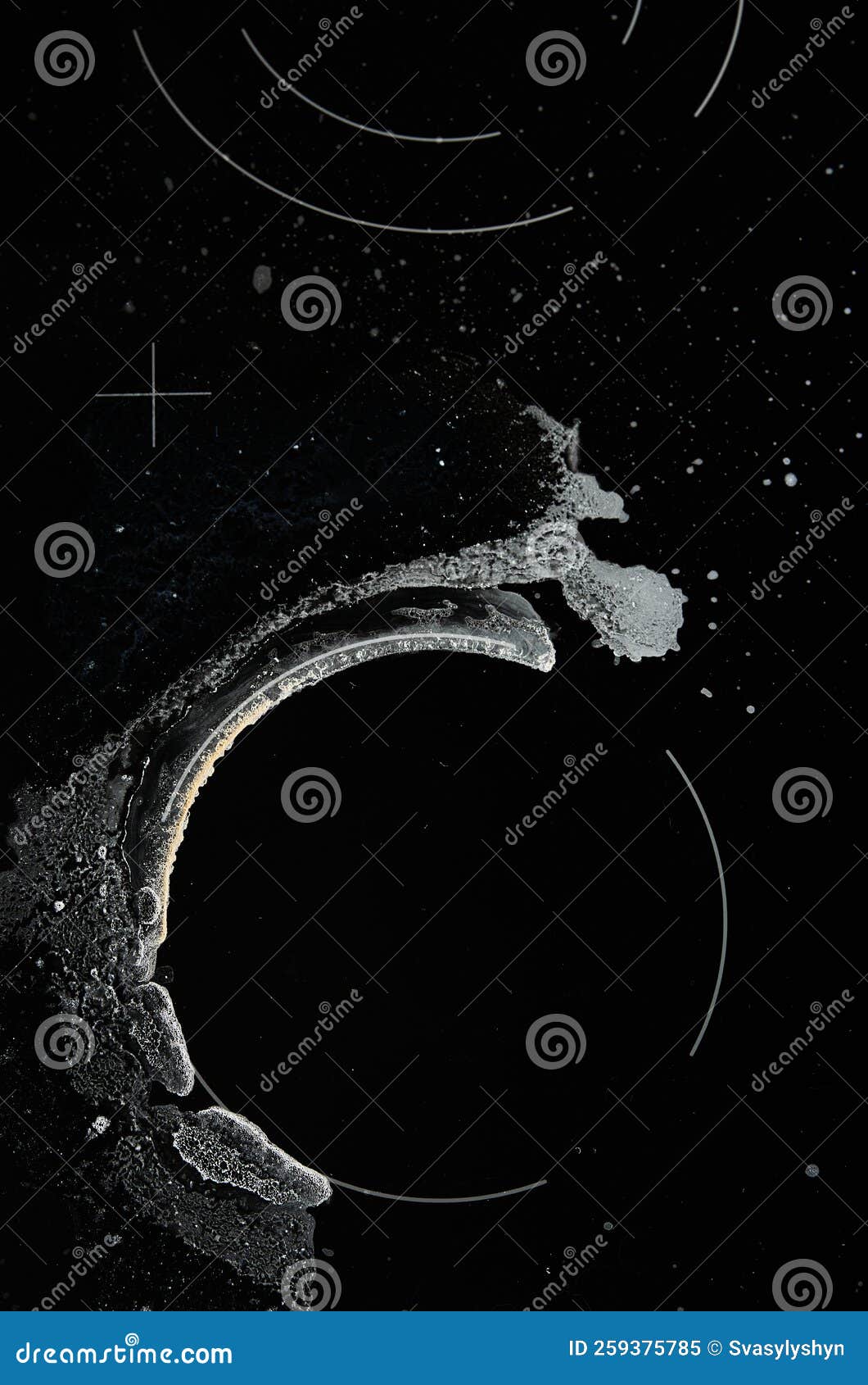 Ceramic Kitchen Stove Burn Damage Marks and Dirt. Vertical Image Stock ...