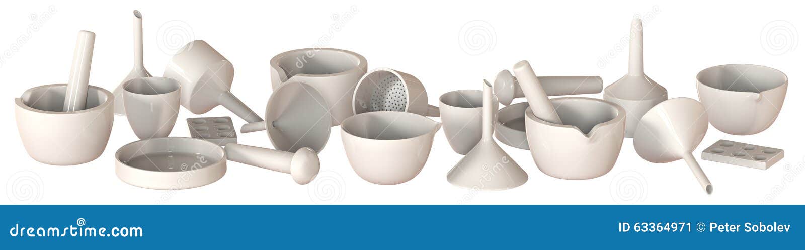 Ceramic labware stock illustration. Illustration of medical - 63364971