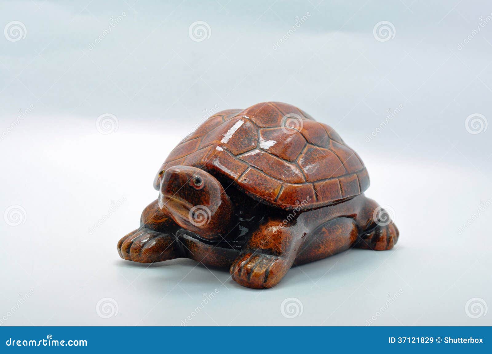 Ceramic Large Brown Tortoise Stock Image - Image of ceramic, craft ...