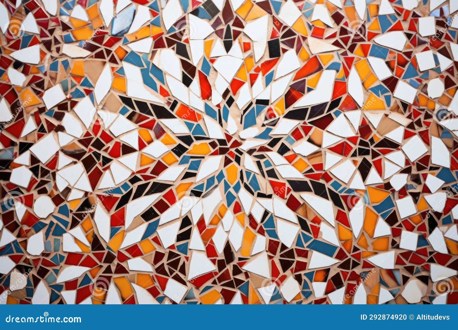 Ceramic Mosaic Floor with Colourful Designs Stock Photo - Image of ...