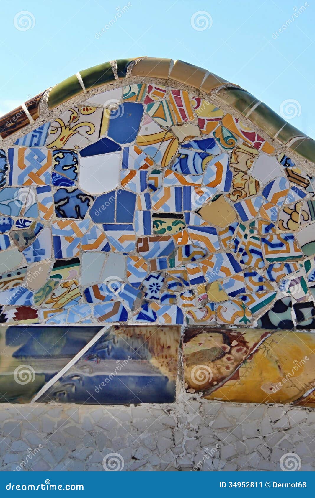 Ceramic Mosaic Pattern stock image. Image of color, backdrop - 34952811