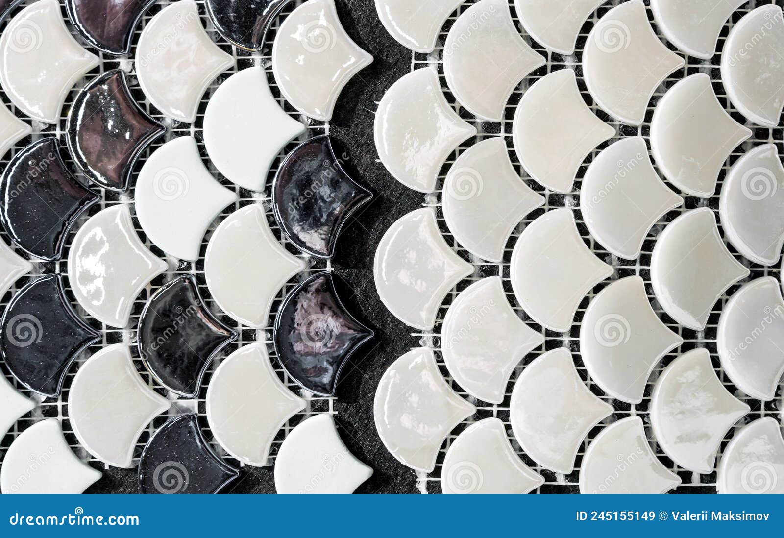 Ceramic Mosaic Tile in the Forme of Fish Scales Stock Image - Image of ...