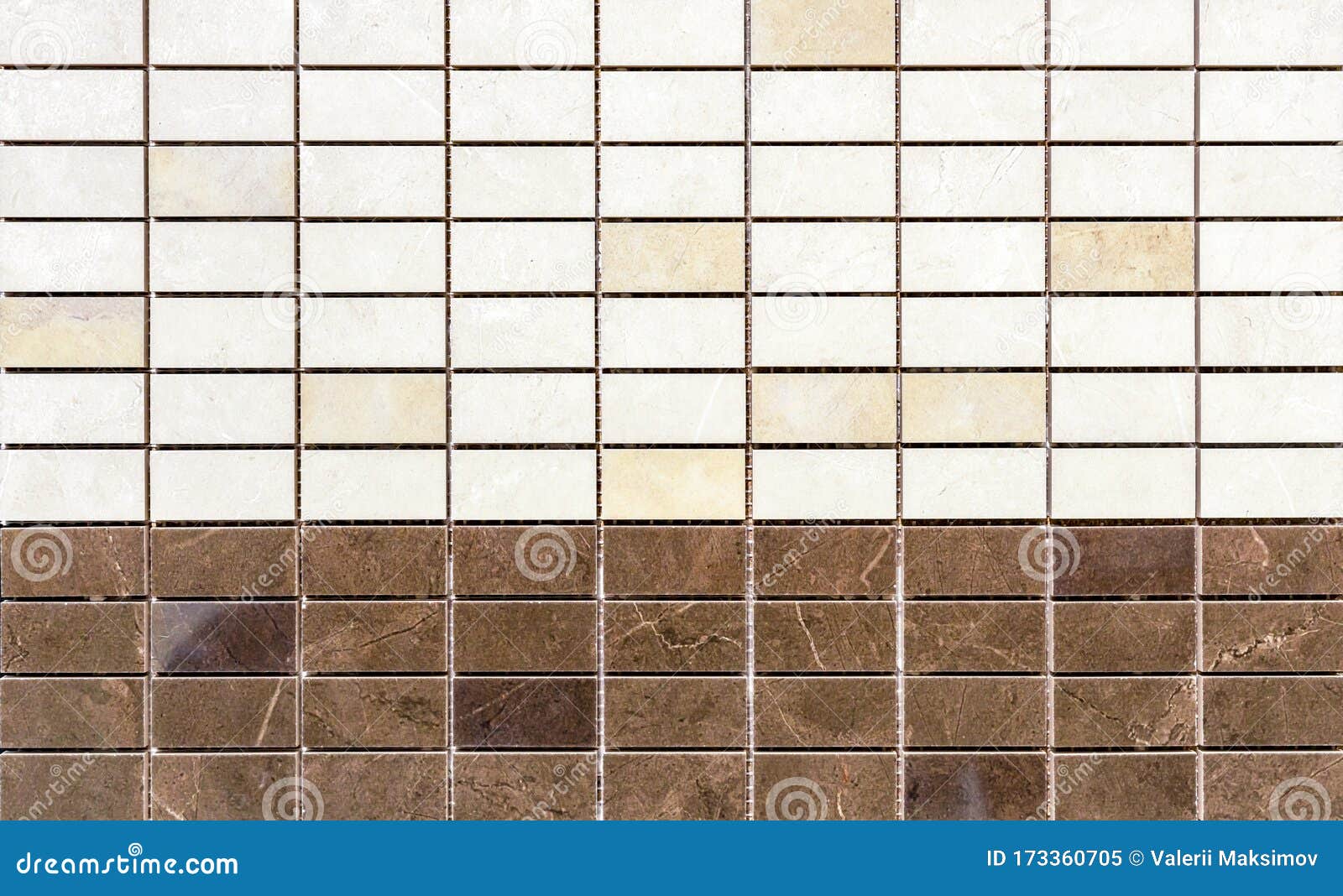 Ceramic Mosaic Tiles with Brown and Beige Rectangles Stock Image ...