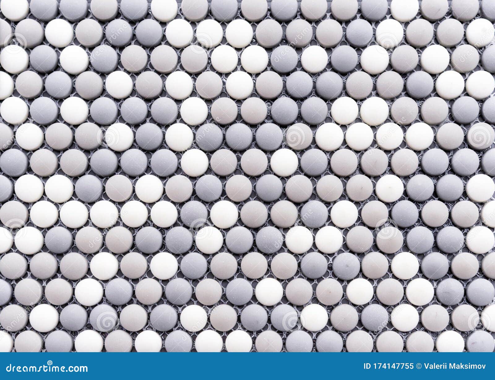 Ceramic Mosaic Tiles with Gray and White Circles Stock Image - Image of ...