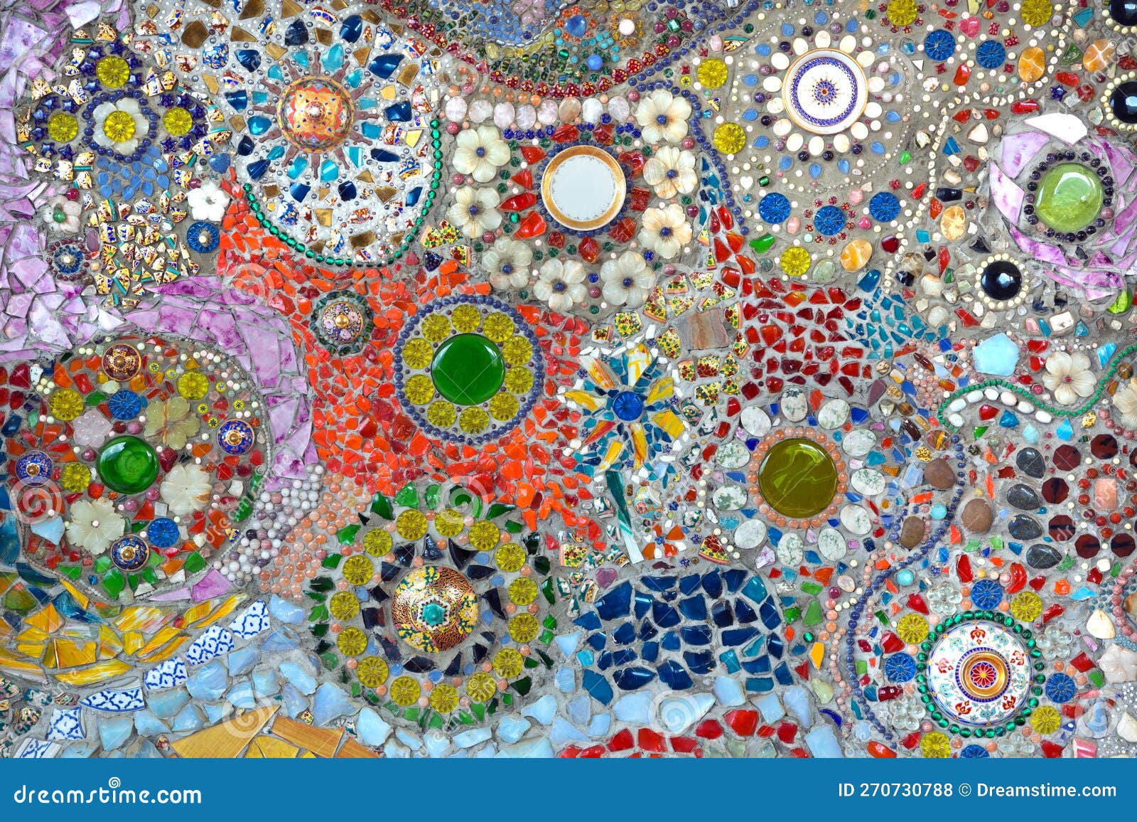 Ceramic Motifs on the Cement Wall. Stock Photo - Image of fabric, wall ...