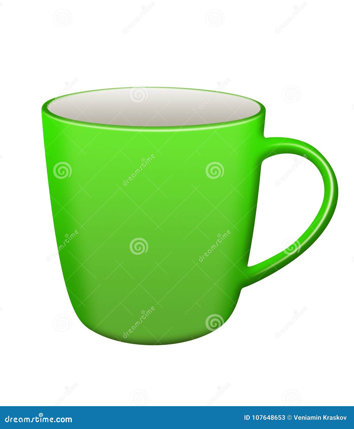 Ceramic Mug Isolated - Green Stock Illustration - Illustration of color ...