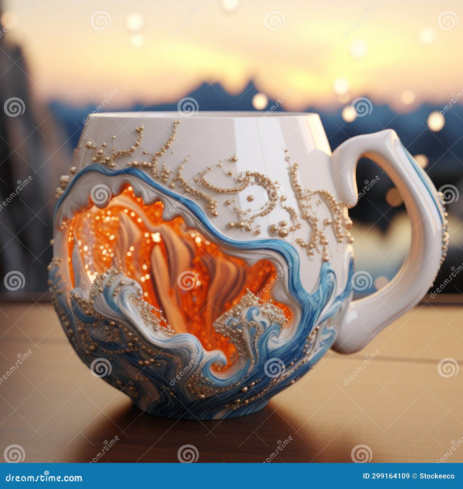 Ceramic Mug with Sketchfab Sunset Scene - Unique Handcrafted Design ...