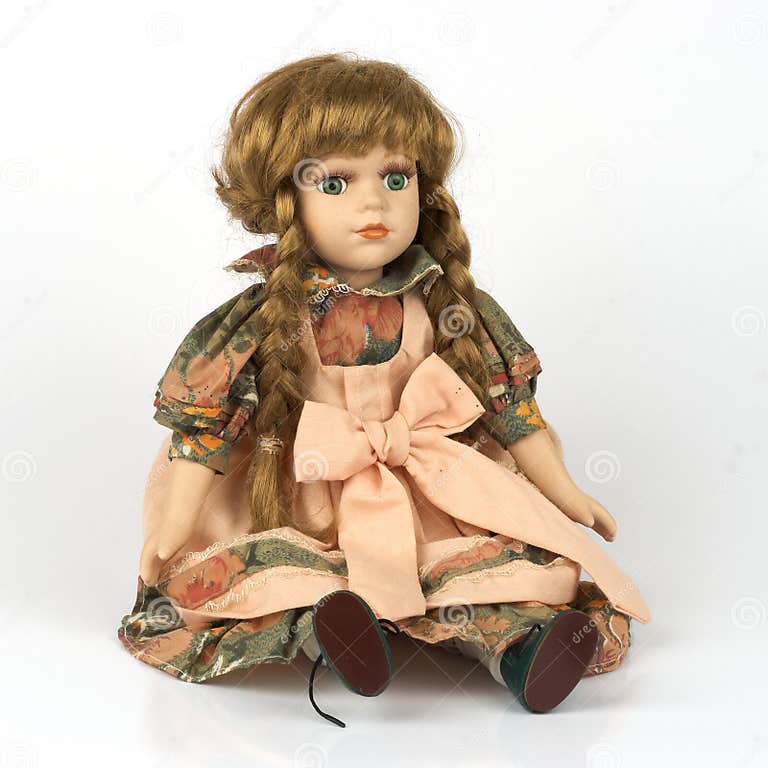 Ceramic old dolly stock image. Image of fashion, hair - 9539571