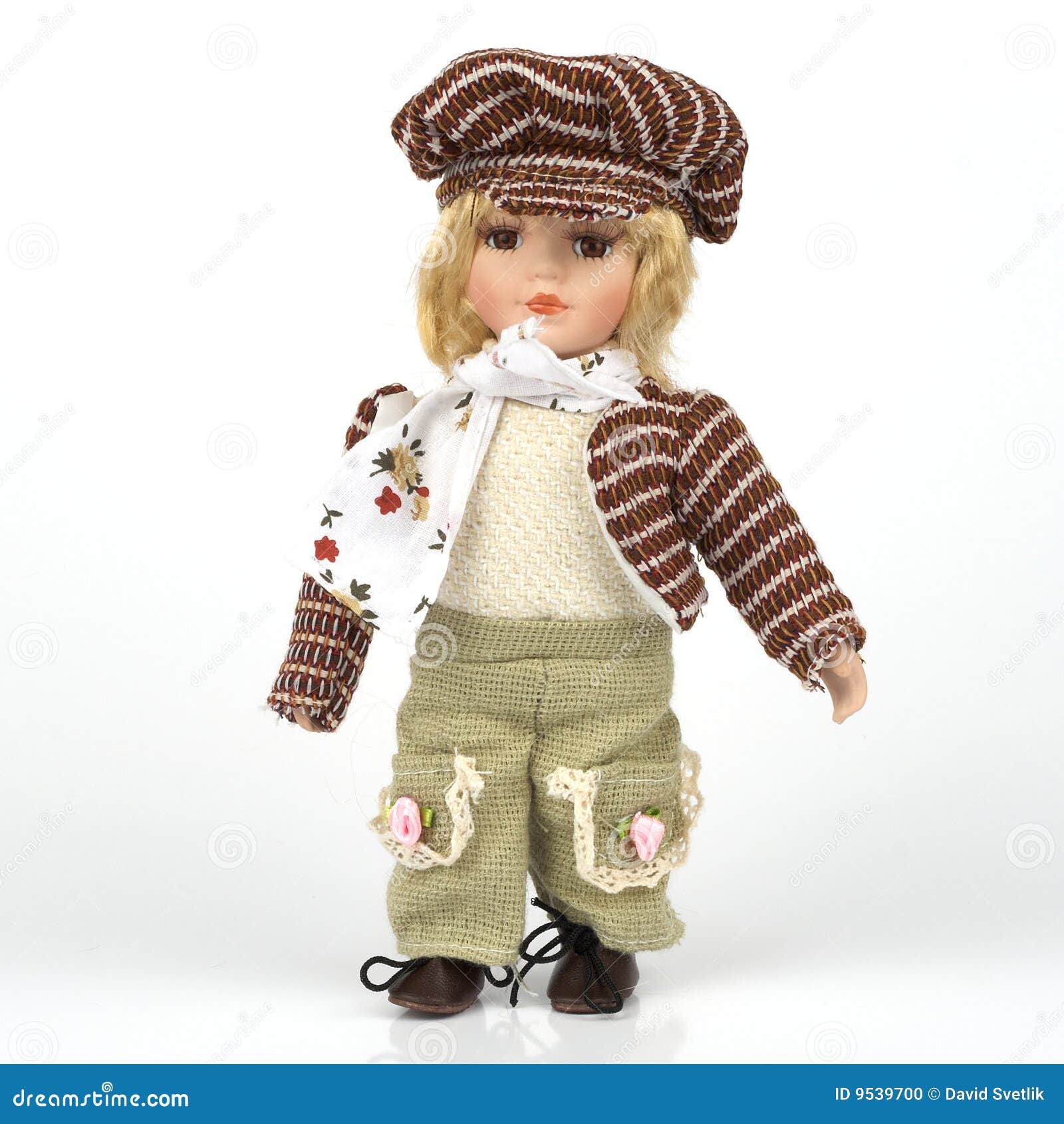 Ceramic old dolly stock photo. Image of brown, blondy - 9539700