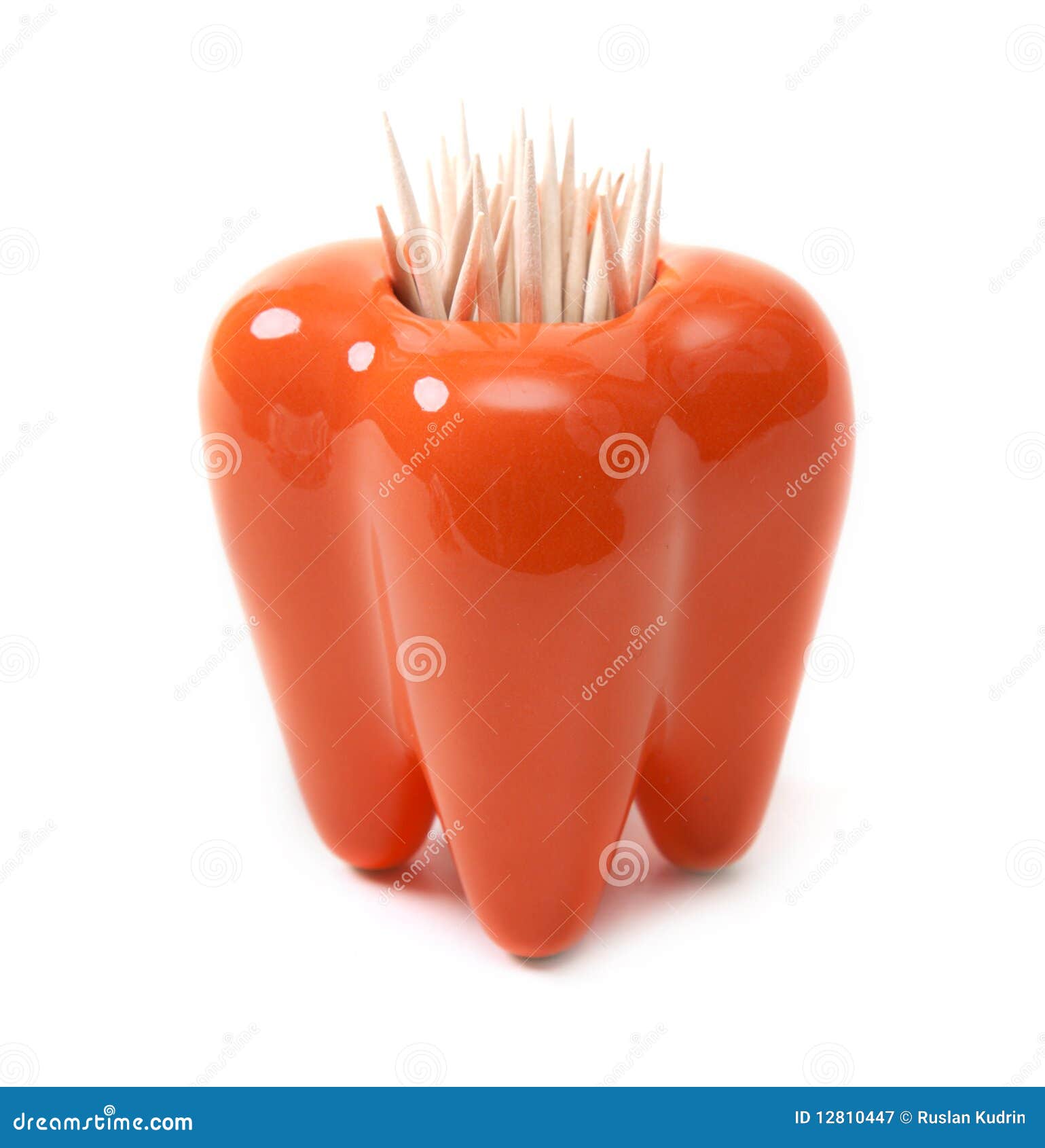 Ceramic Orange Stan for Toothpicks Stock Image - Image of healthy ...