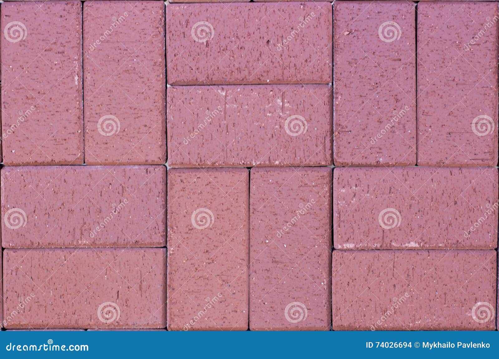 Ceramic Paving Slabs in the Form of Bricks Stock Photo - Image of ...