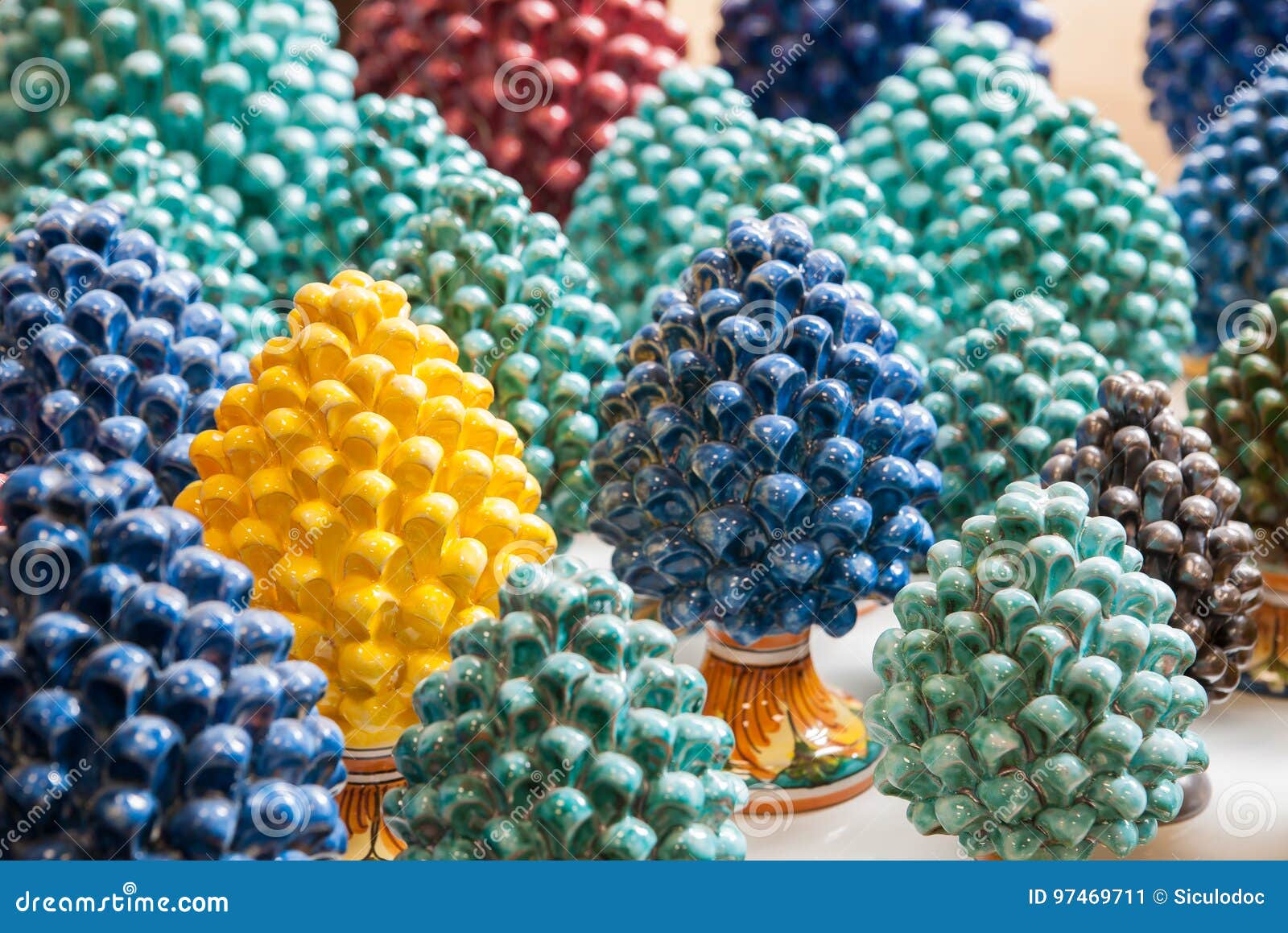Ceramic pin cones stock image. Image of craftsmanship - 97469711