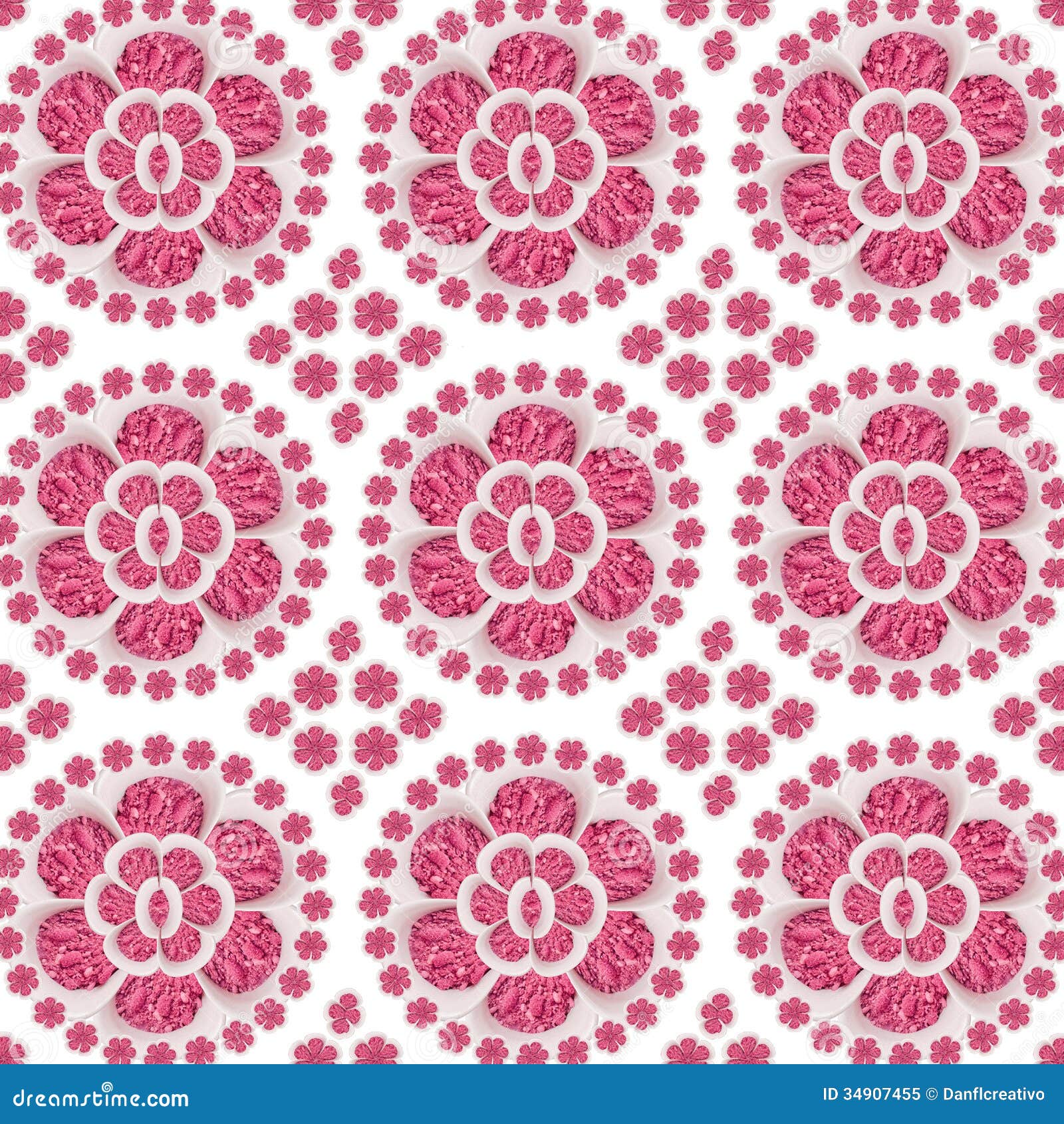 Ceramic Pink Floral Pattern Stock Illustration - Illustration of ...