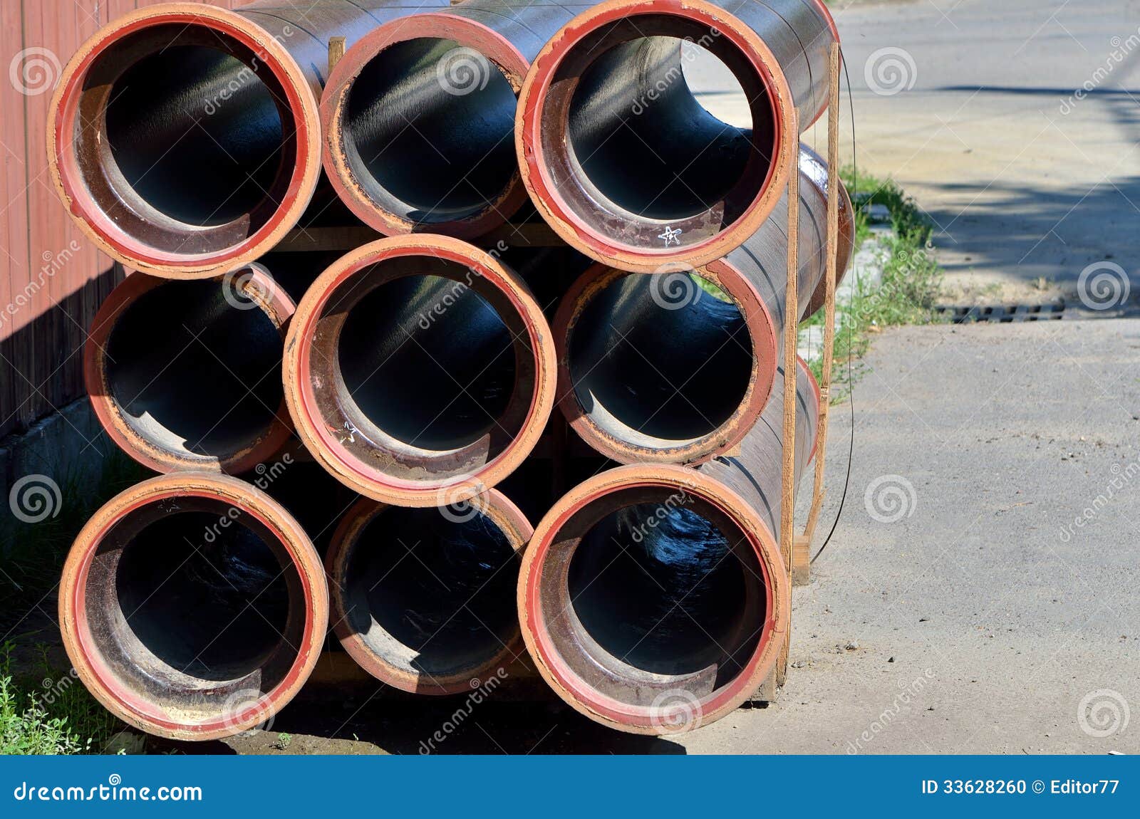 Ceramic Pipes for Water Transporting Stock Photo - Image of hollowed ...