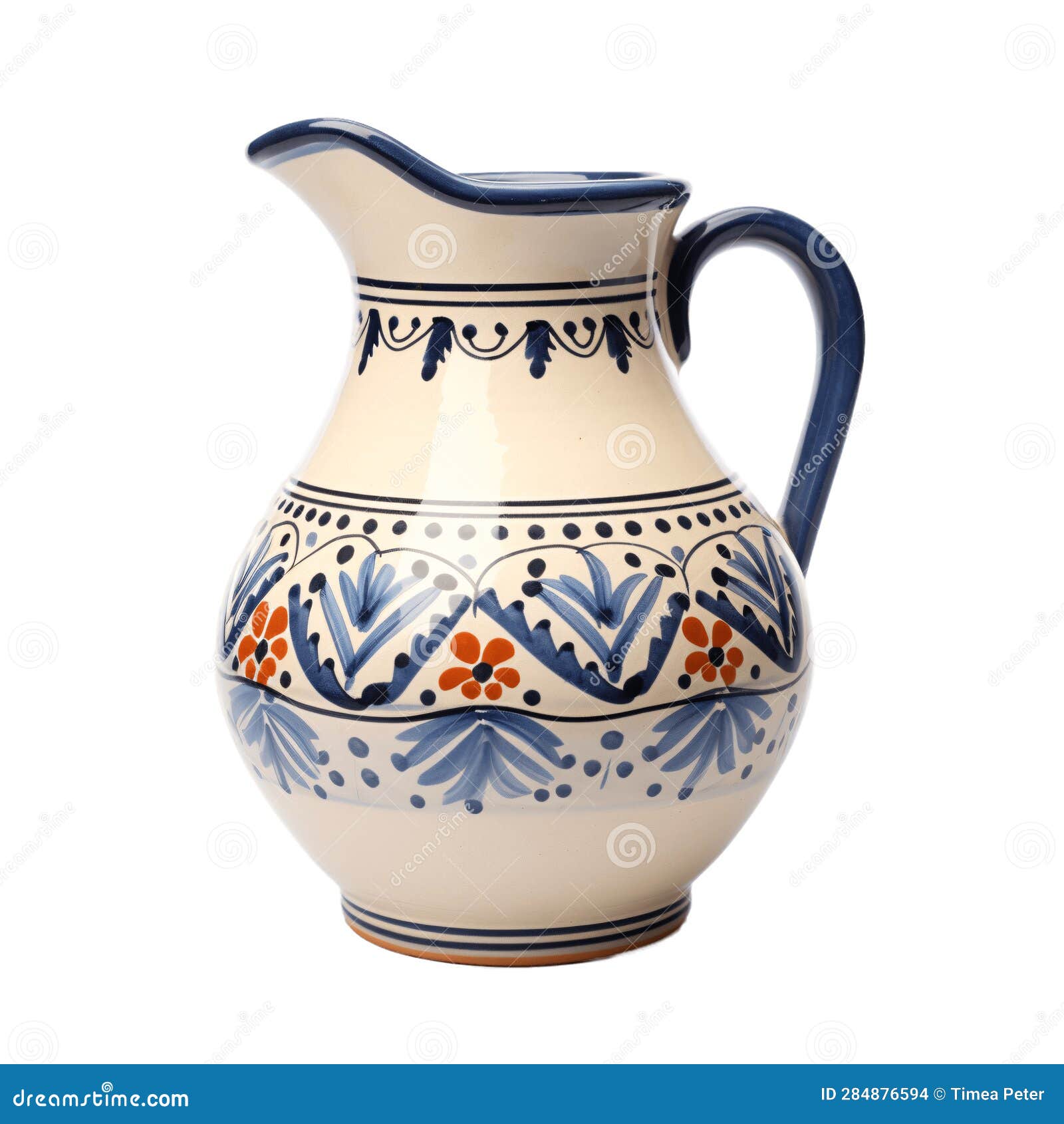 Ceramic Pitcher Isolated on Transparent Background Stock Photo - Image ...