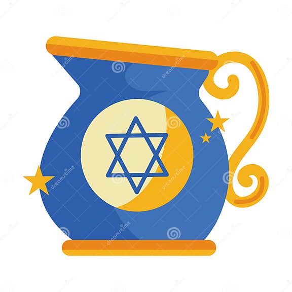 Ceramic pitcher jug hebrew stock illustration. Illustration of jesus ...