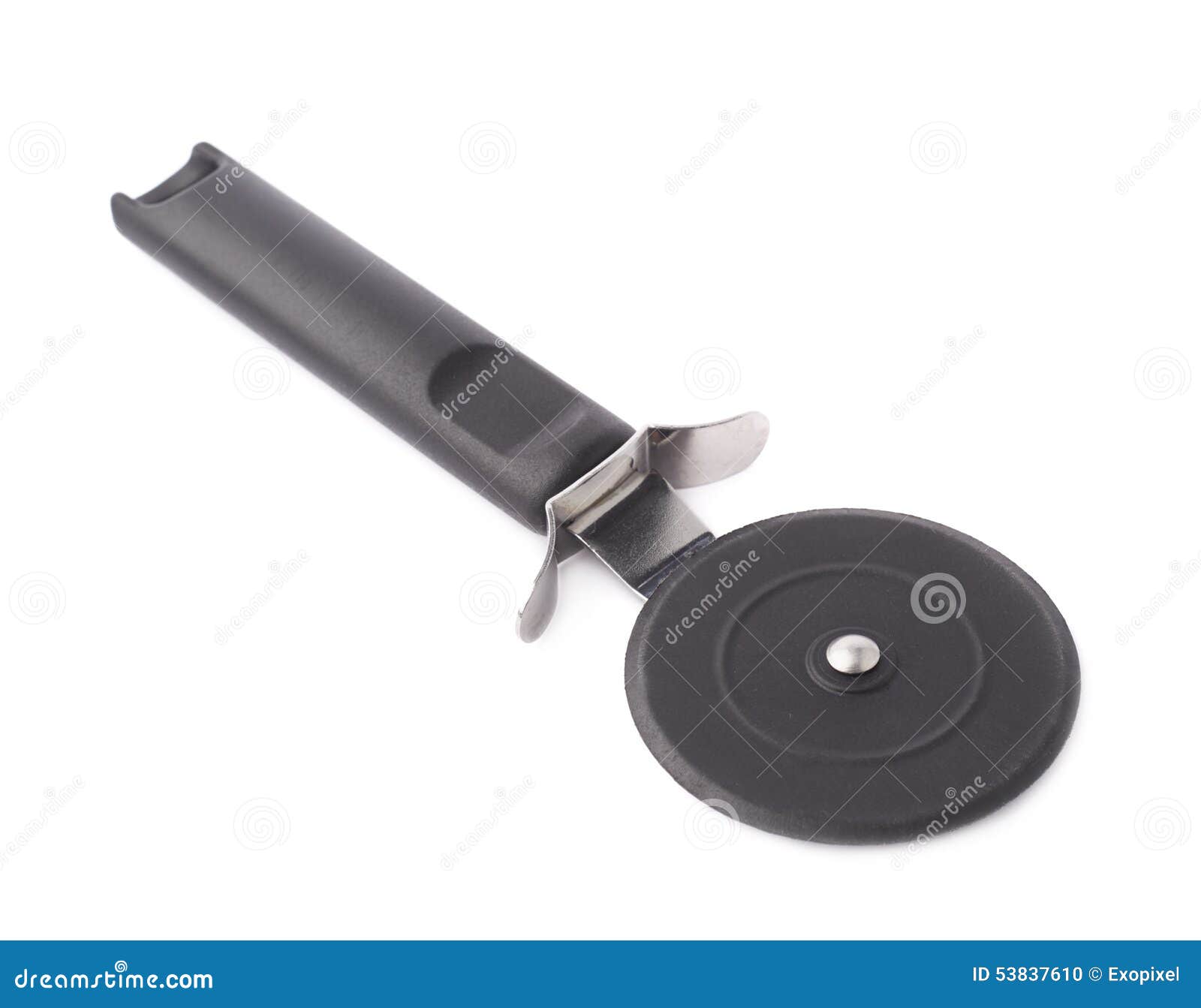 Ceramic Pizza Cutter Wheel Isolated Stock Photo - Image of food, roll ...