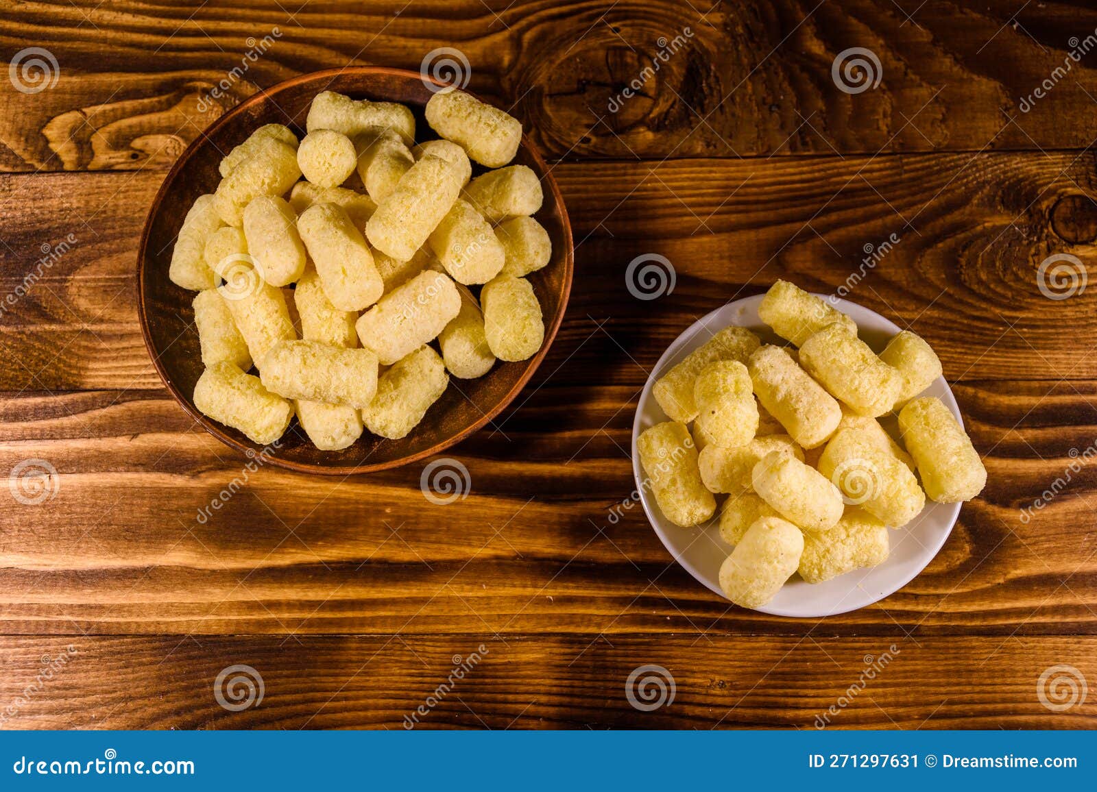 Ceramic Plate with Corn Sticks on Wooden Table Stock Image - Image of ...