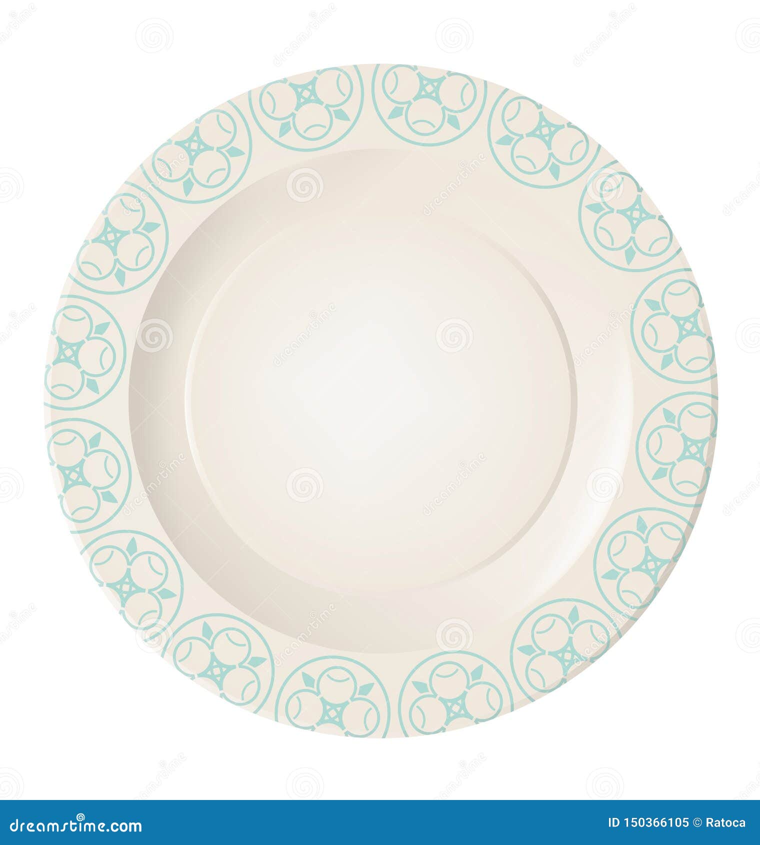 Ceramic plate illustration stock vector. Illustration of breakfast ...