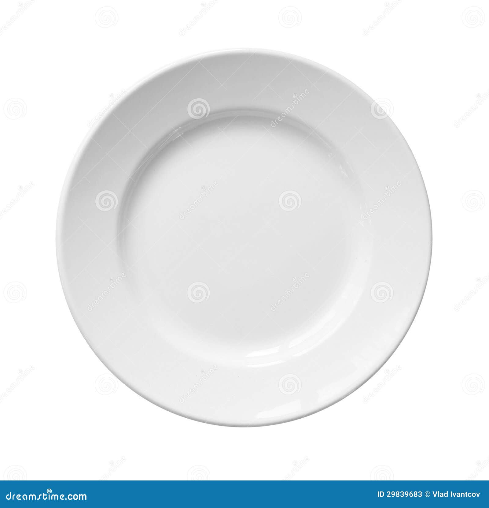White ceramic plate. stock image. Image of single, object - 29839683