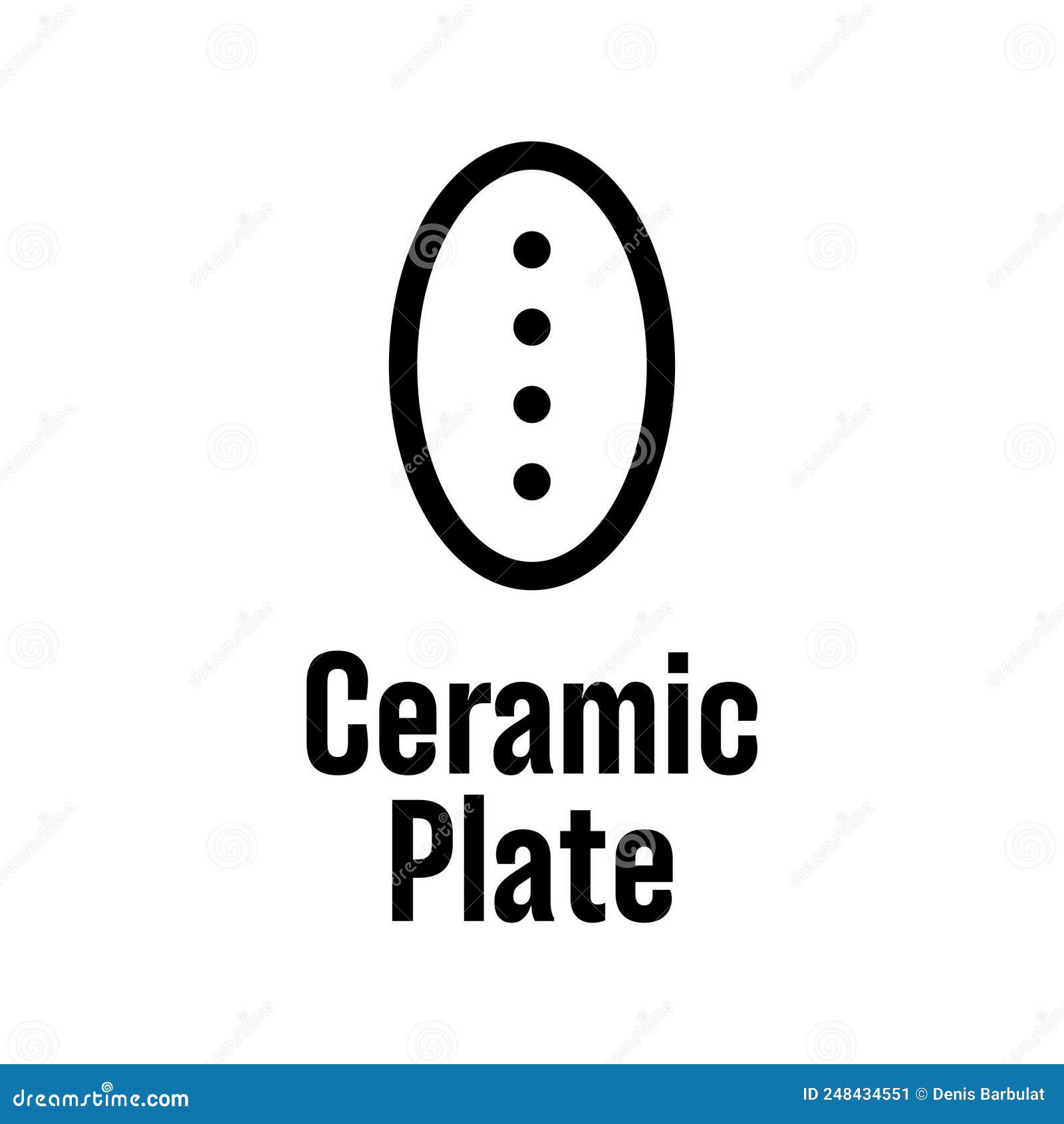 Ceramic Plate Vector Information Sign Stock Vector - Illustration of ...