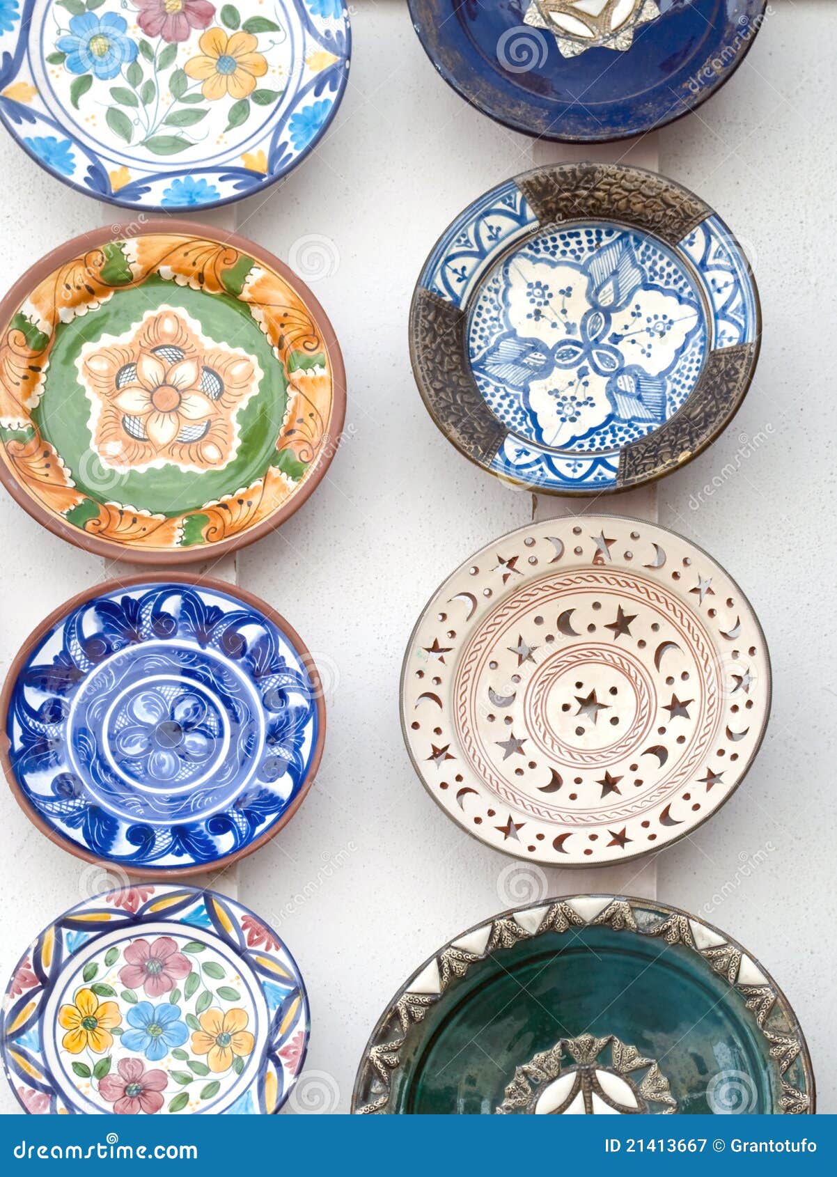 Ceramic plates stock image. Image of antique, oriental - 21413667