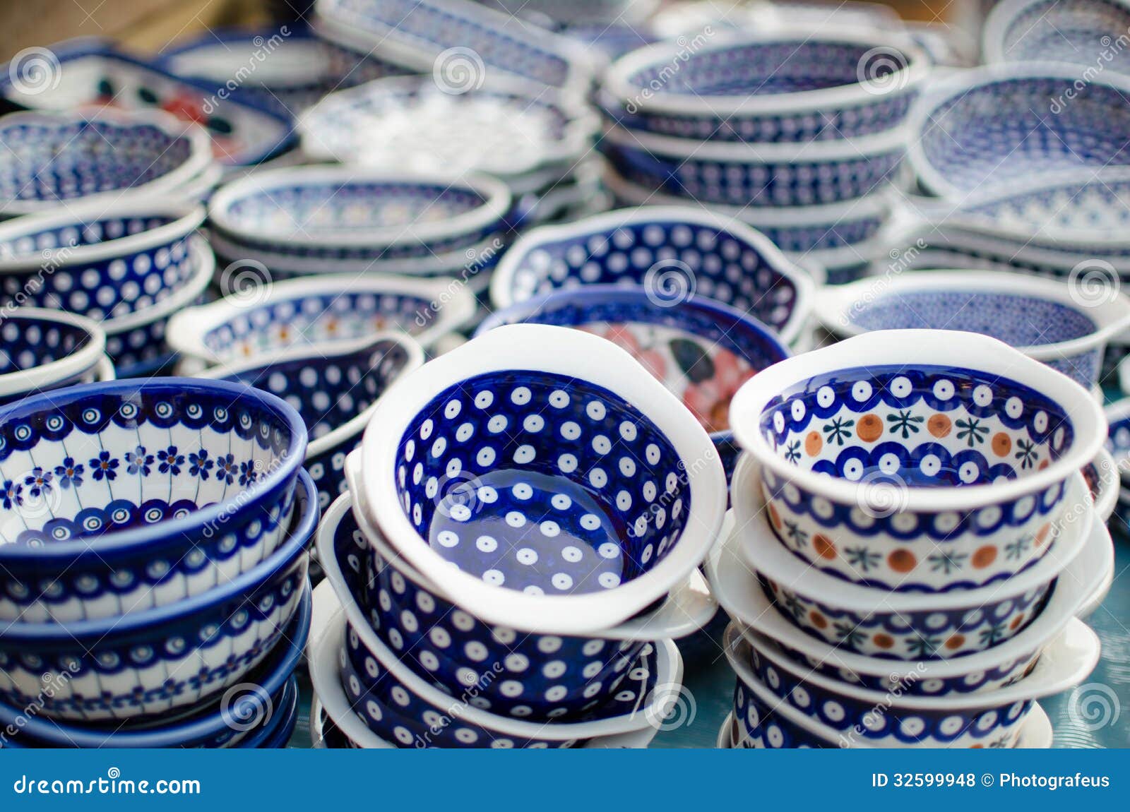 Ceramic plates stock photo. Image of decorated, traditional - 32599948