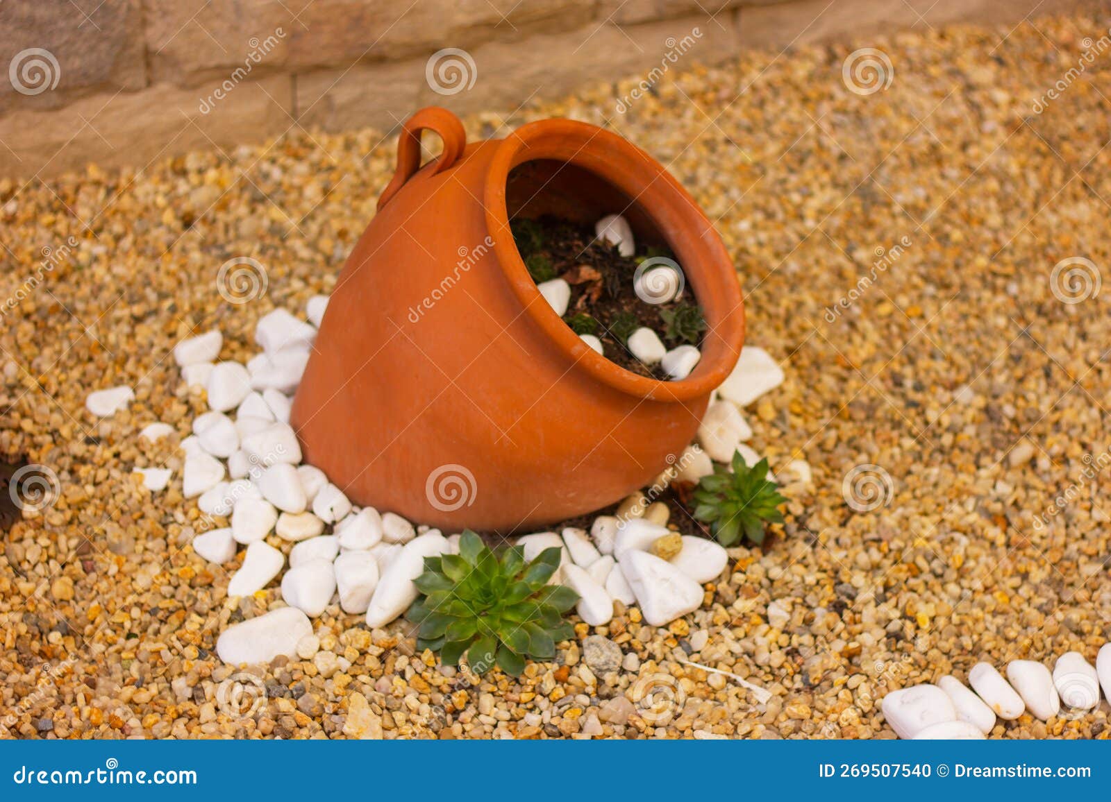 Ceramic Pot with Soil As a Garden Decoration Stock Photo - Image of ...