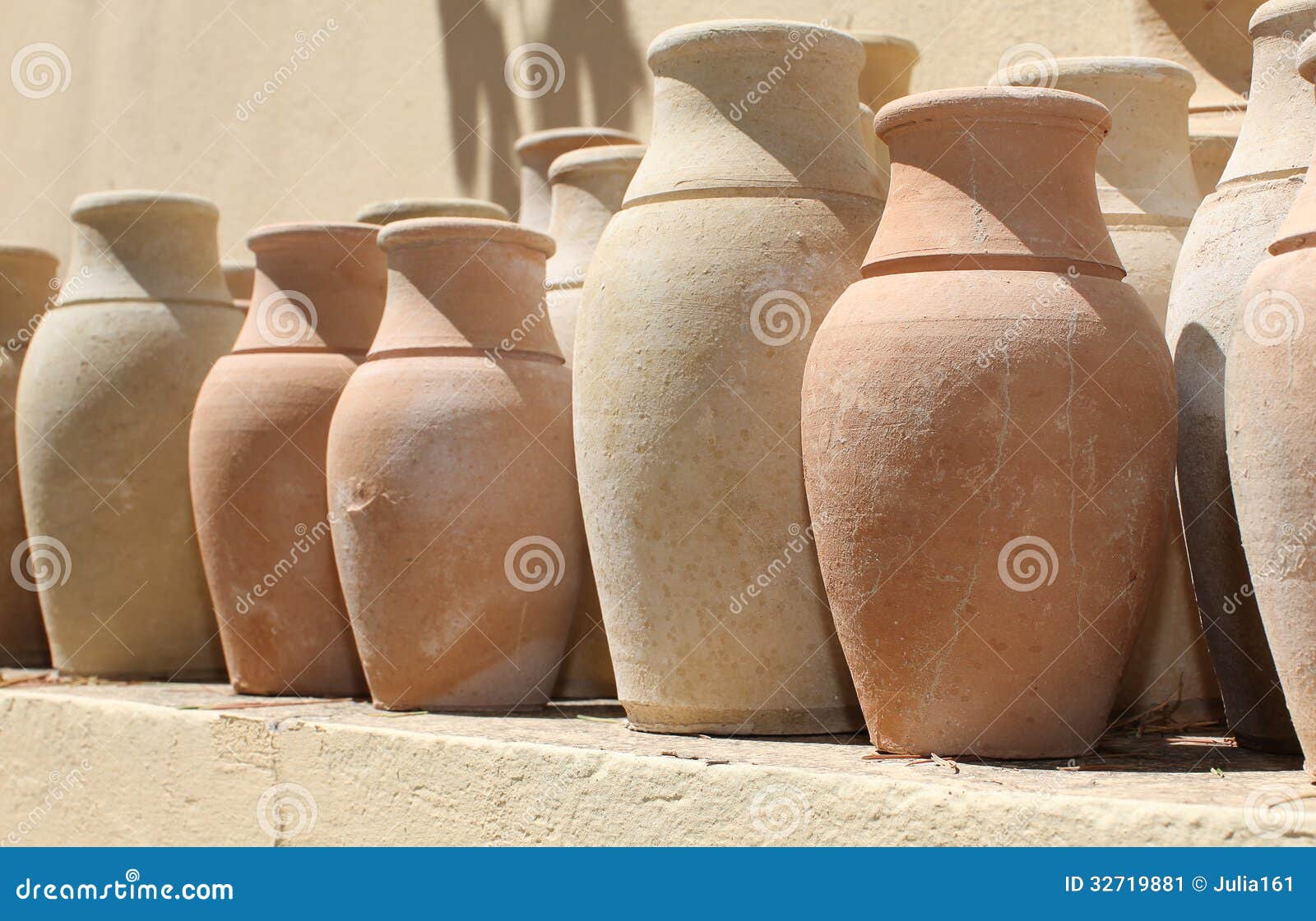 Ceramic pots in Turkey stock image. Image of goods, antalya - 32719881