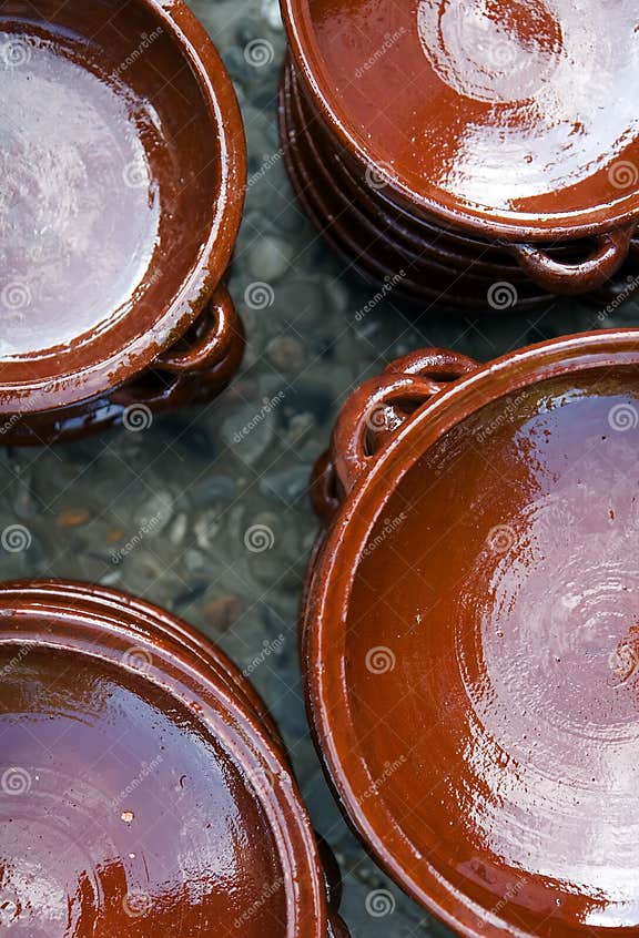 Ceramic Pottery in Mallorca Stock Image - Image of composition ...