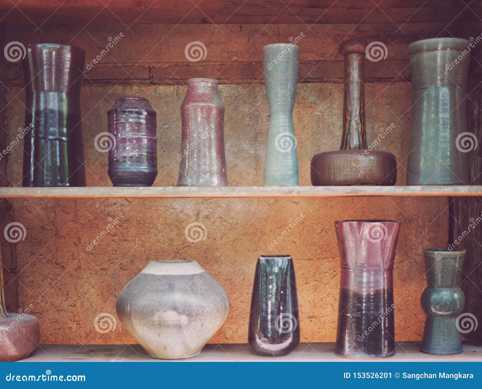 Ceramic pottery in park. stock image. Image of beautiful - 153526201