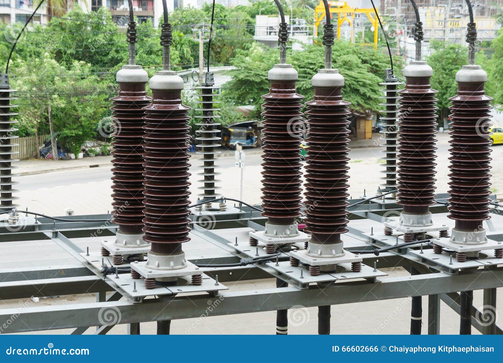 Ceramic Power Insulator stock photo. Image of electricity - 66602666