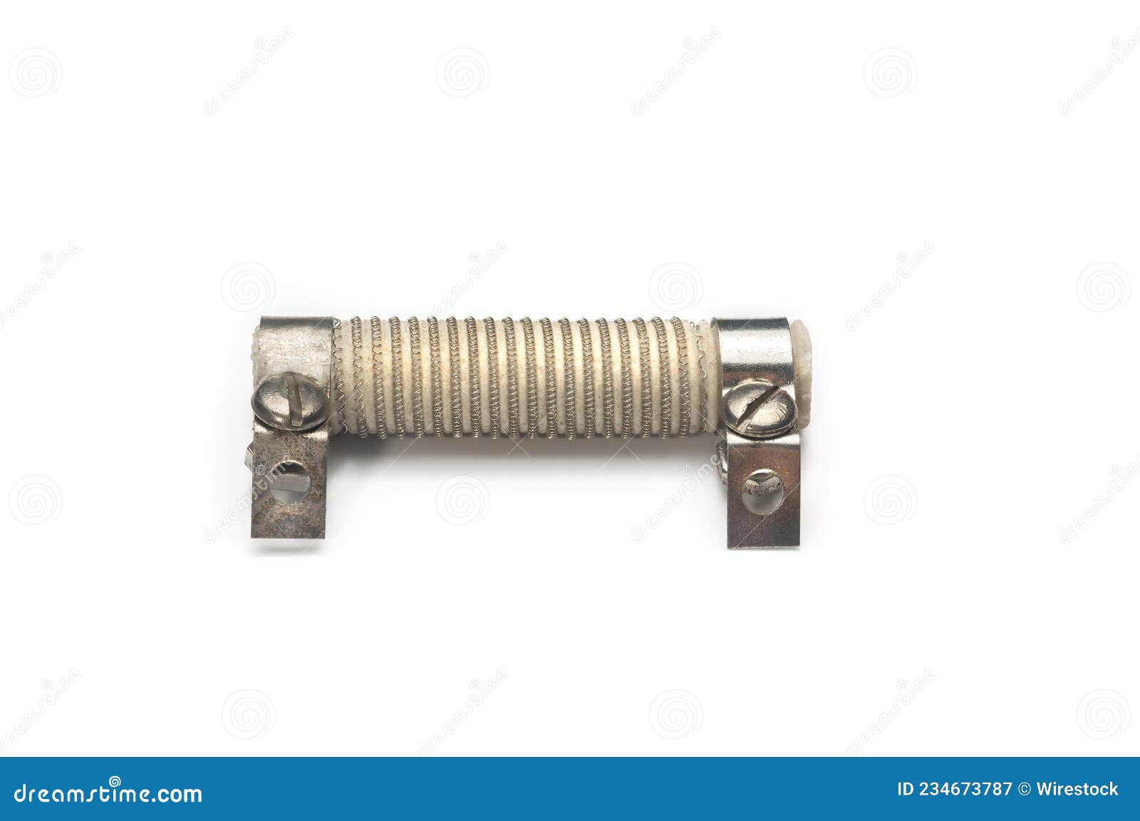 Ceramic power resistor stock image. Image of wire, electronic - 234673787