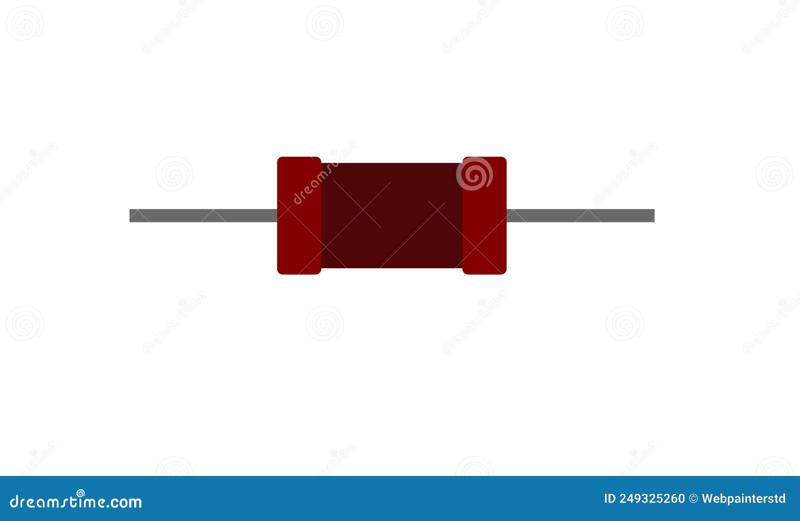 Ceramic Resistance Resistor. Element for Radio Circuit. Object Isolated ...