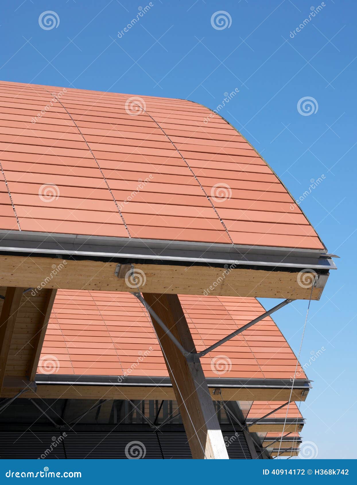 Ceramic Roof Detail of a Modern Construction Stock Photo - Image of ...