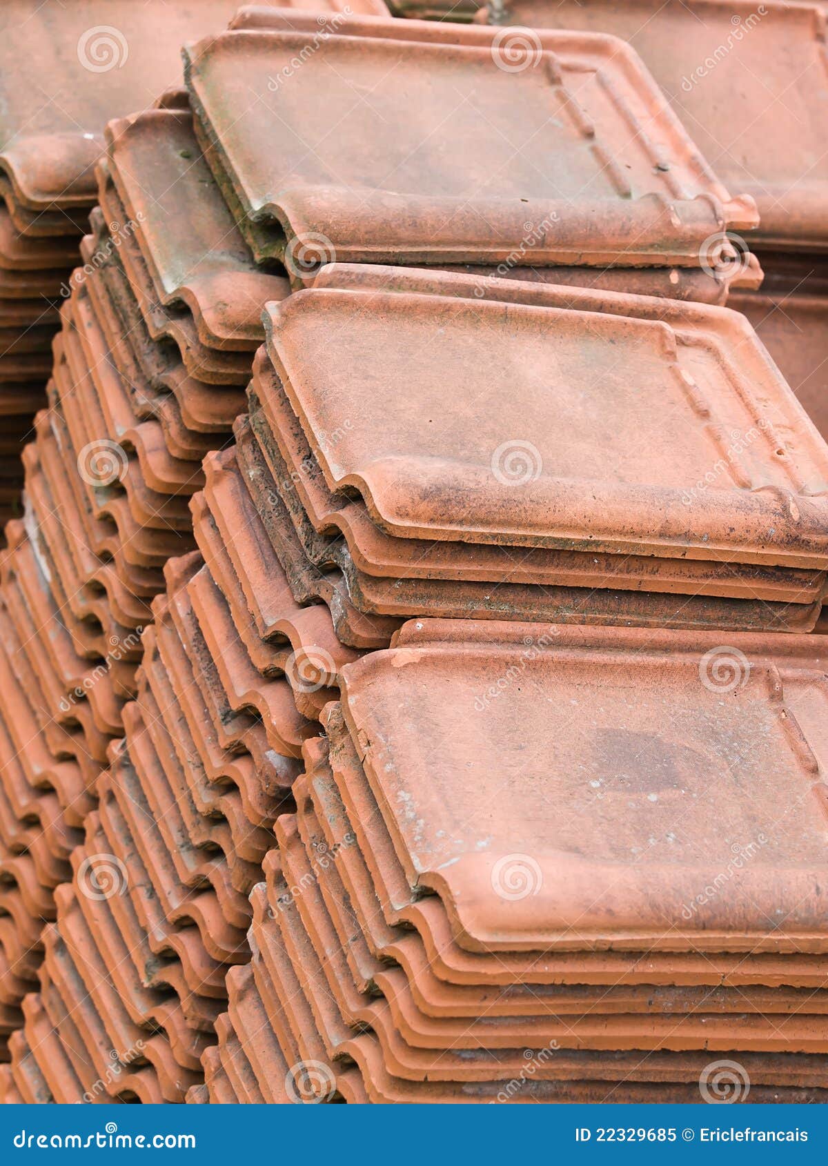 Ceramic roof tiles stock image. Image of roofing, orange - 22329685