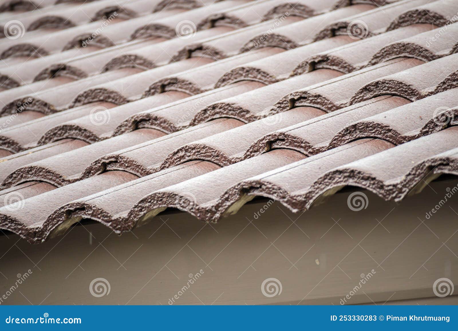 Ceramic Roof Tiles on the House Stock Image - Image of architectural ...