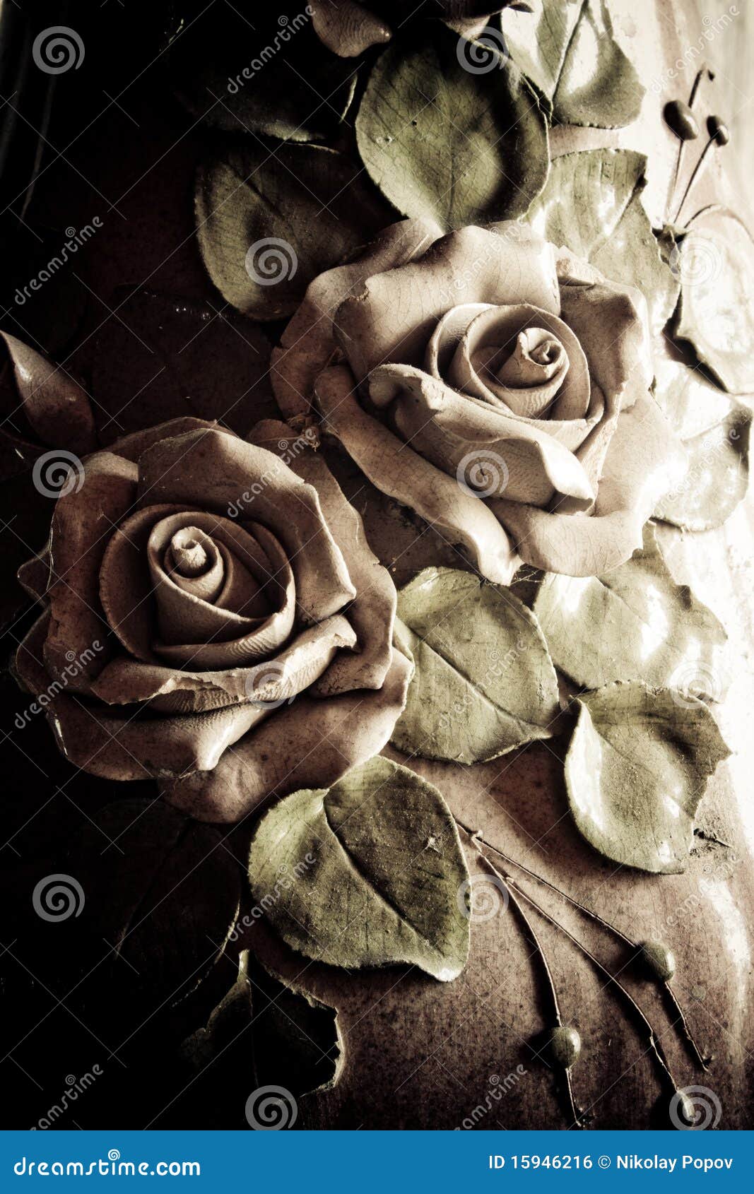 Ceramic Roses stock photo. Image of romance, beautiful - 15946216