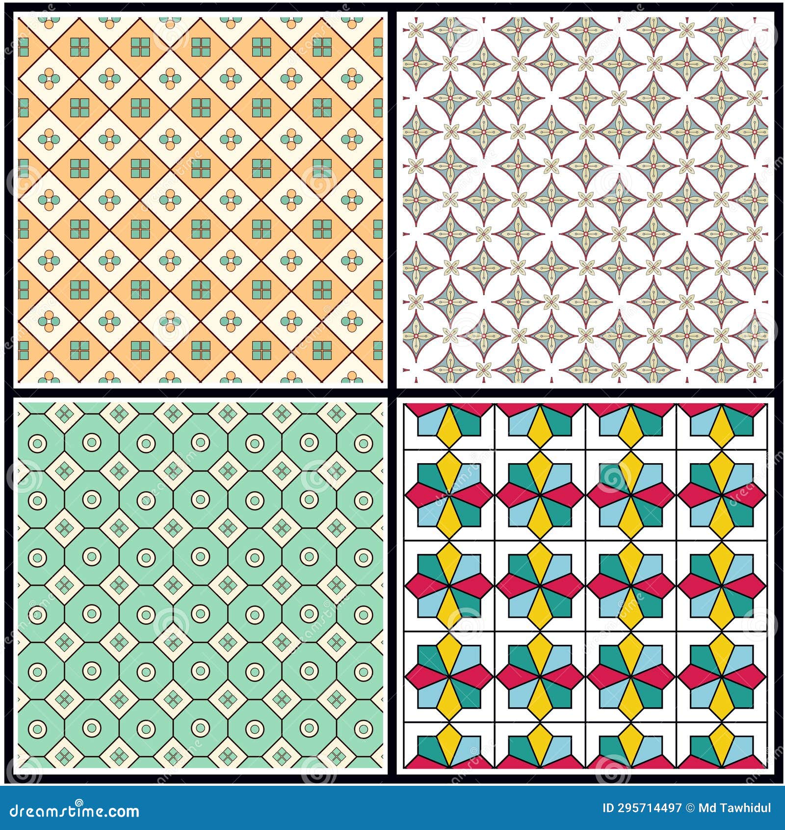 Ceramic Seamless Pattern Vector Design Stock Illustration ...