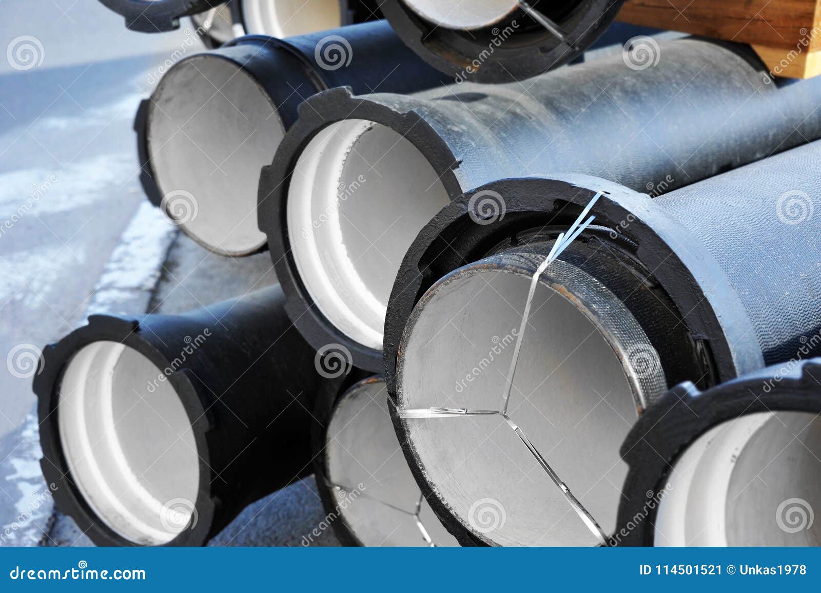 Ceramic sewer pipe stock image. Image of circle, development - 114501521