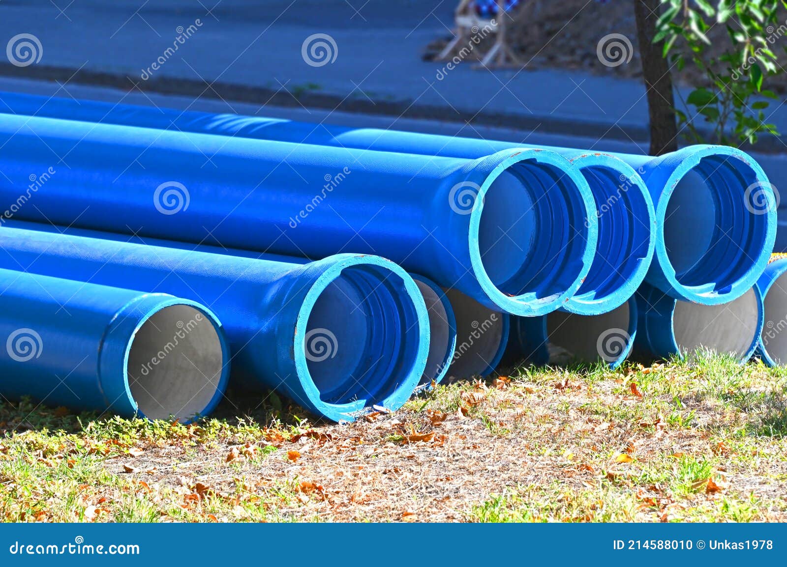 Ceramic sewer pipe stock photo. Image of culvert, large - 214588010