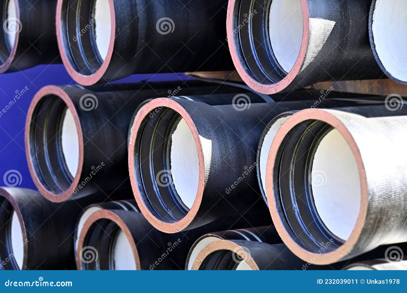 Ceramic sewer pipe stock image. Image of development - 232039011