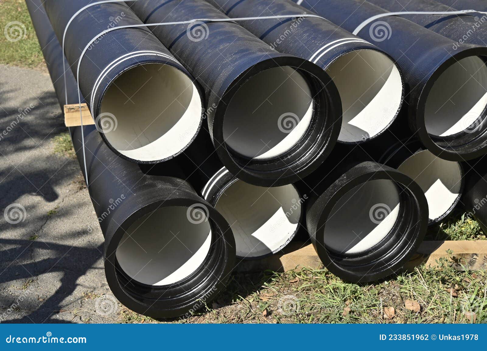 Ceramic sewer pipe stock photo. Image of sewage, drain - 233851962