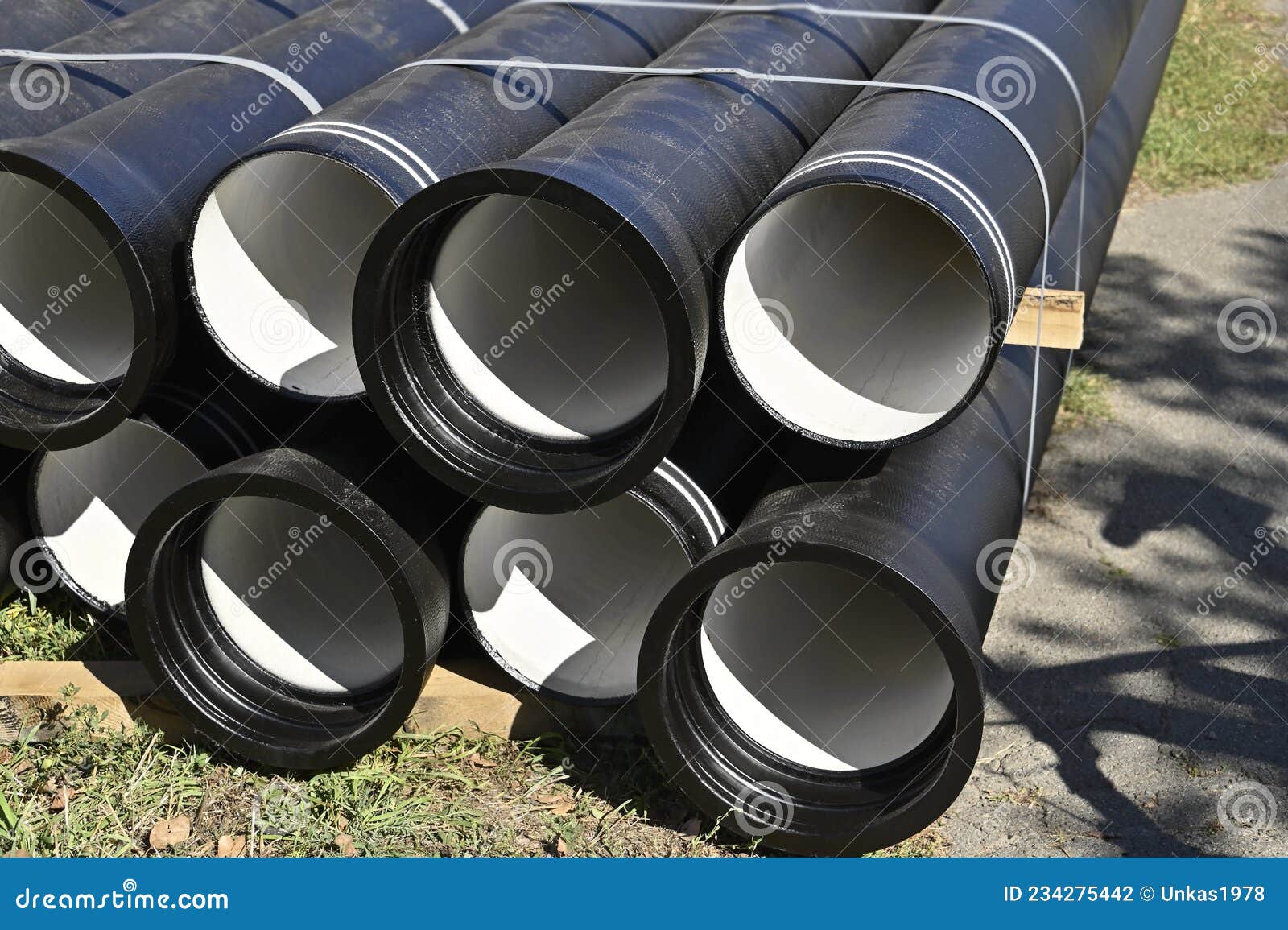 Ceramic sewer pipe stock photo. Image of ceramic, engineering - 234275442