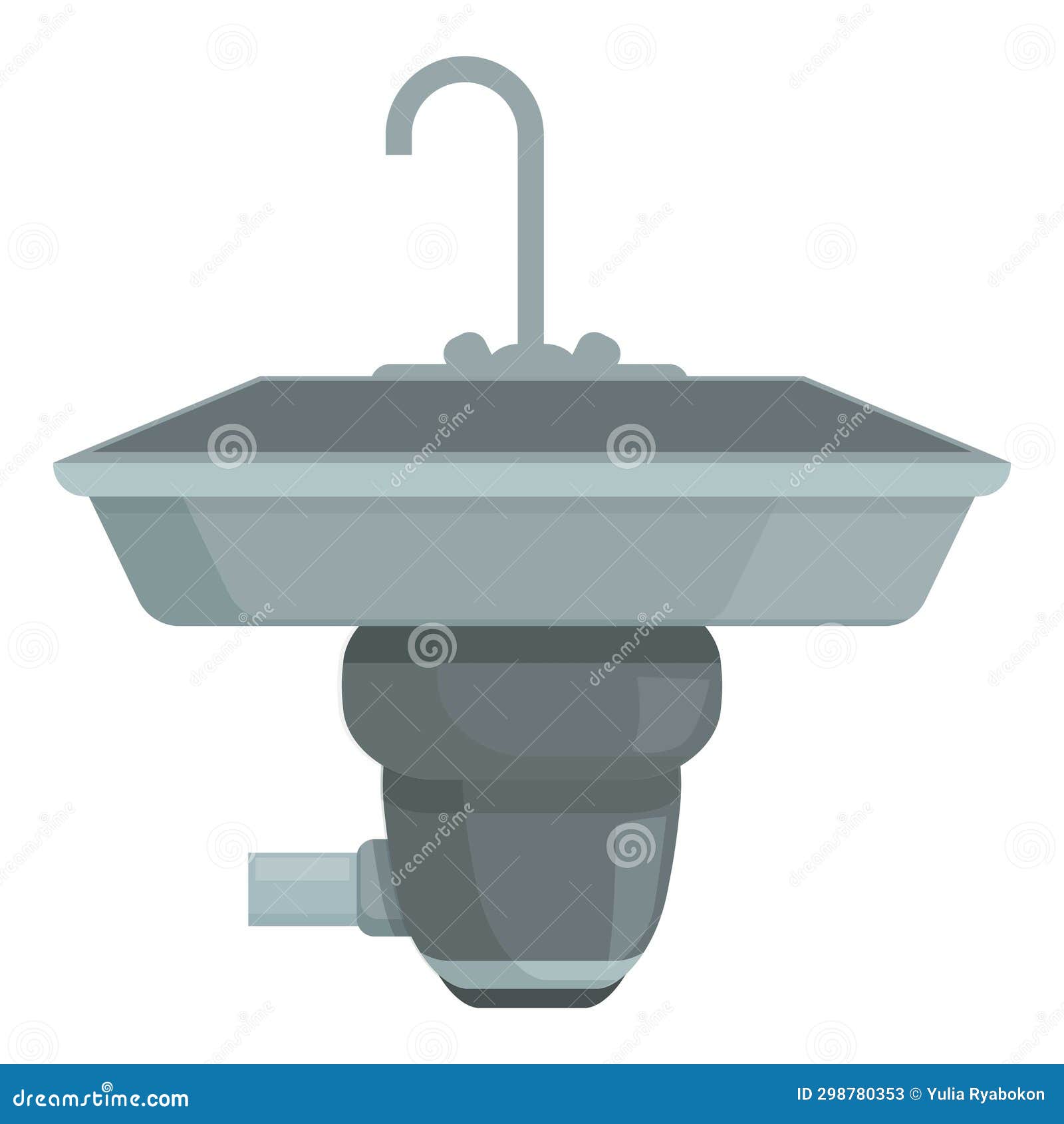 Ceramic Sink Icon Cartoon Vector. Wash Pipe Basin Stock Vector ...