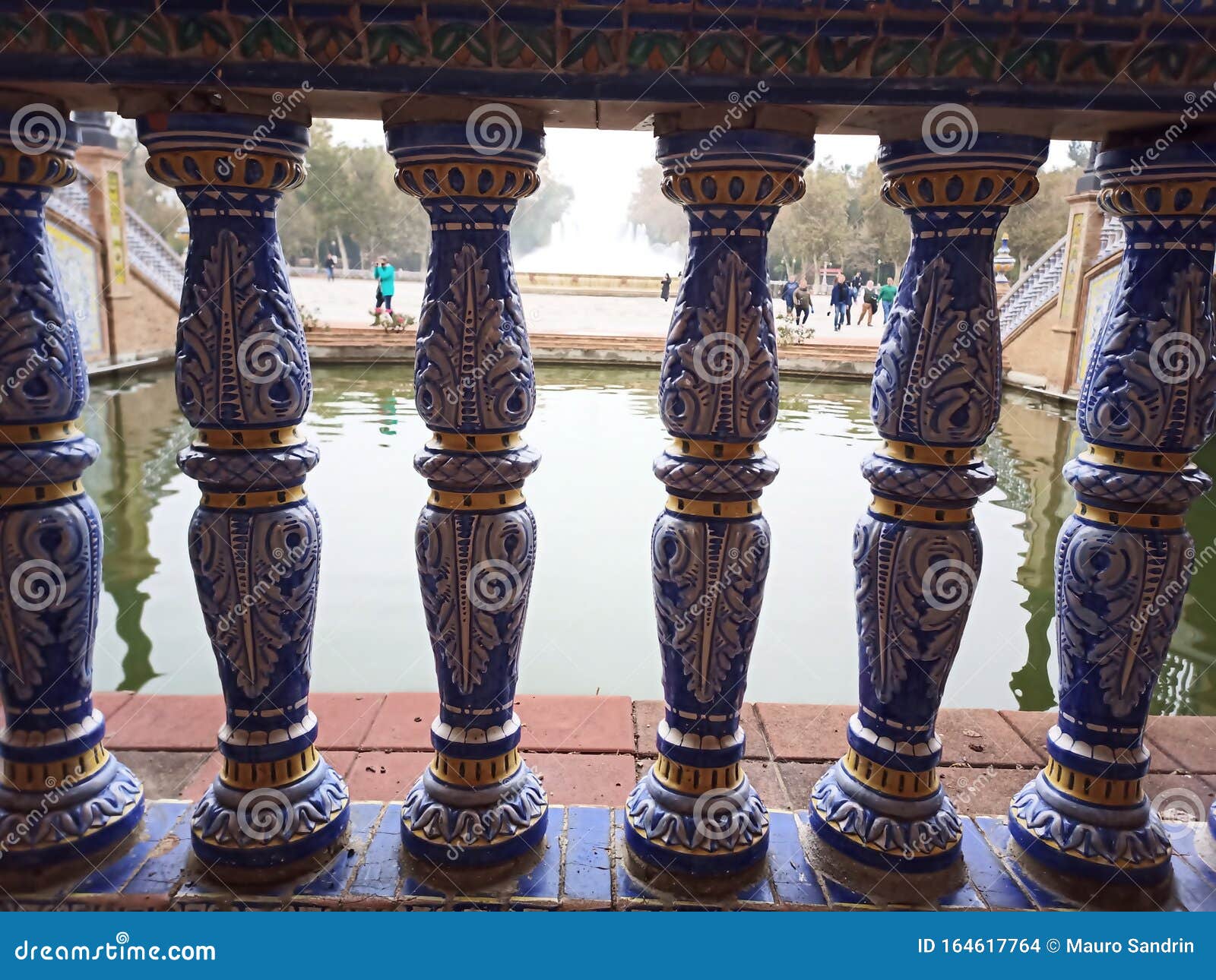 Ceramic small column stock photo. Image of spain, color - 164617764